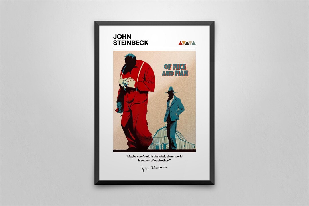 Of Mice and Men Book Cover Poster | John Steinbeck | Minimalist Book ...