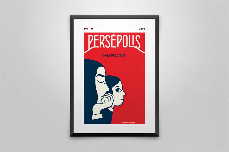 Persepolis Book Cover Poster Marjane Satrapi Minimalist Book Poster ...
