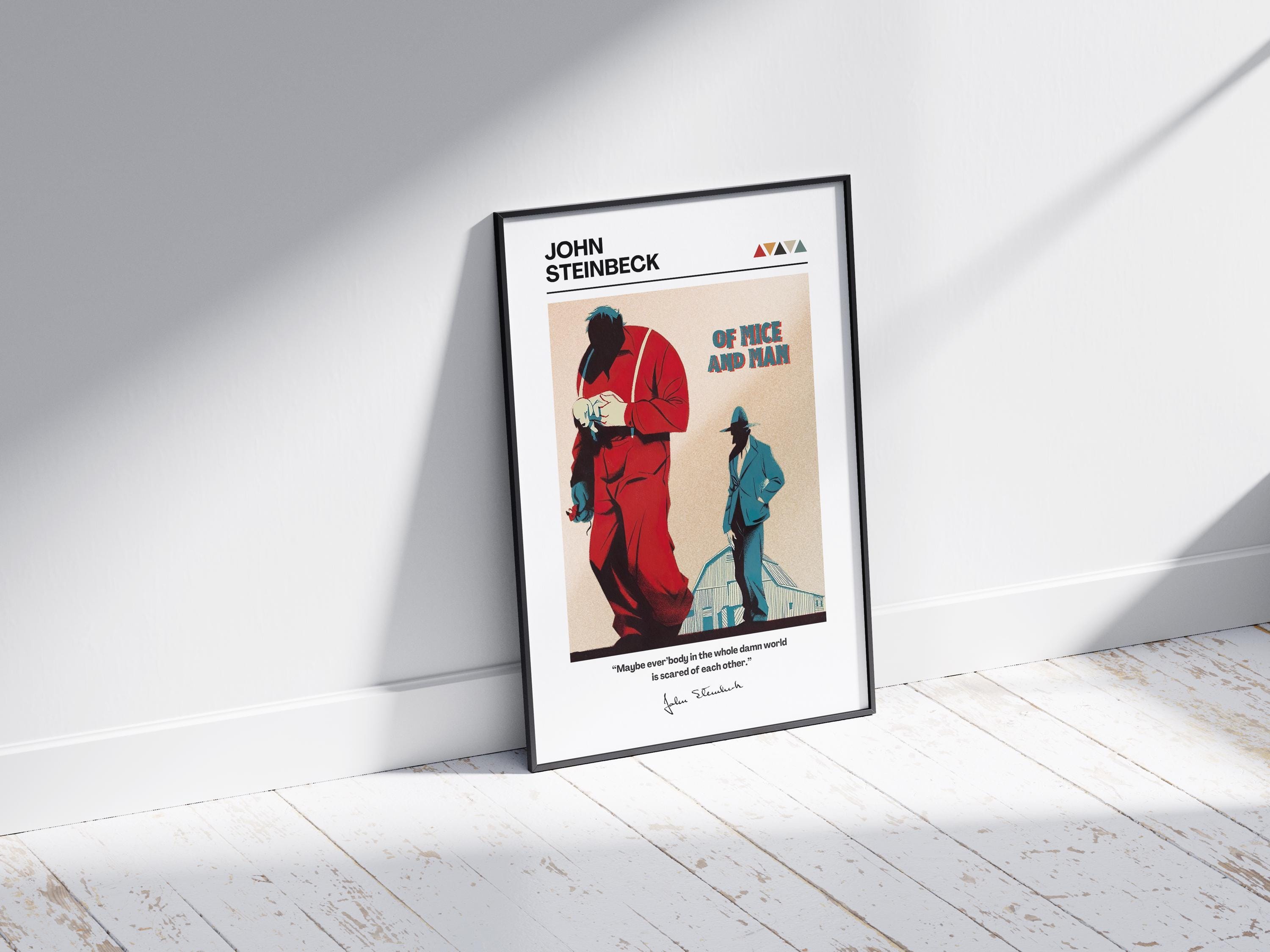 Of Mice and Men Book Cover Poster | John Steinbeck | Minimalist Book ...