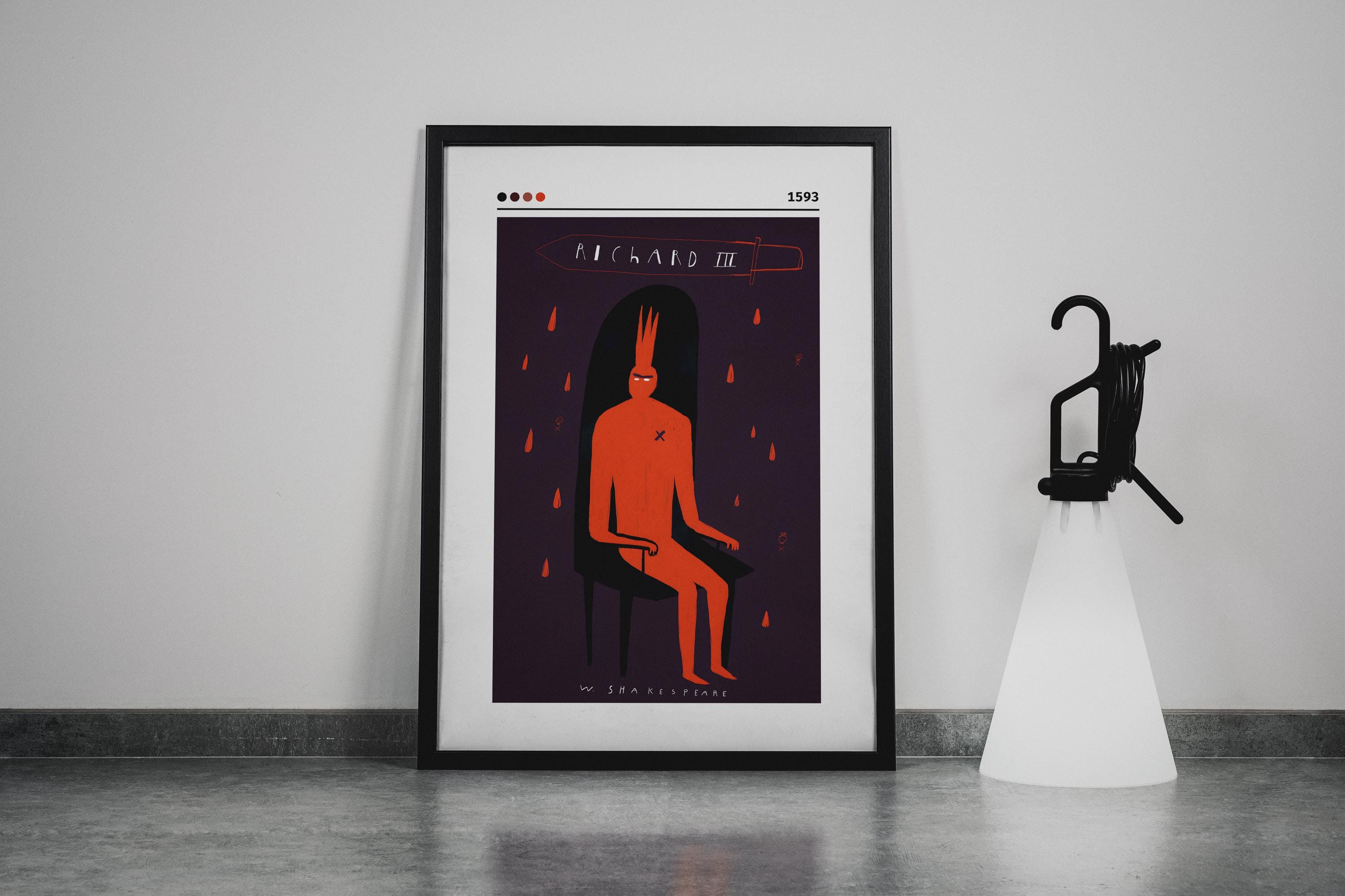 Richard III Book Cover Poster William Shakespeare Minimalist Book ...