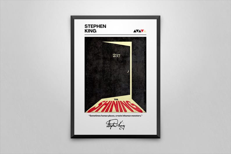 The Shining Book Cover Poster | Stephen King | Minimalist Book Poster ...