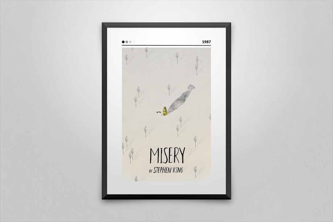Misery Book Cover Poster | Stephen King | Minimalist Book Poster ...