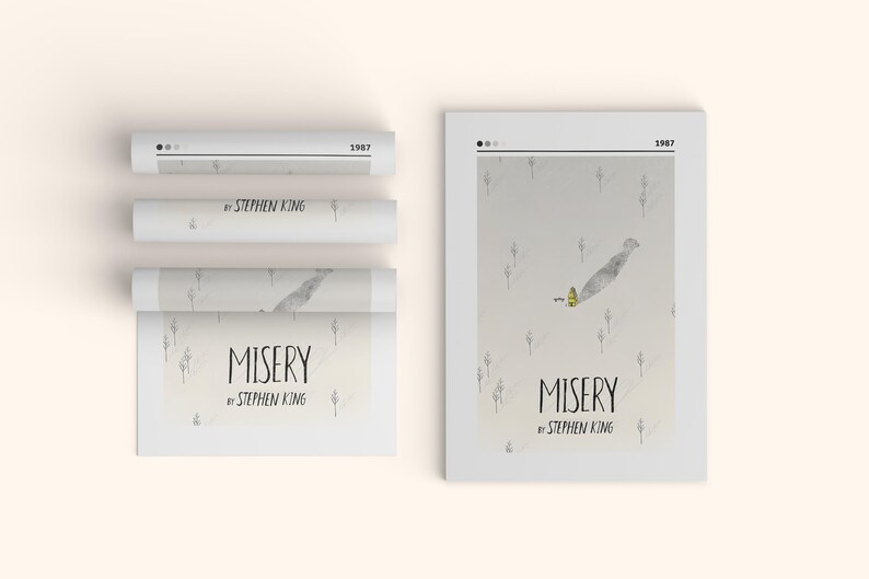 Misery Book Cover Poster | Stephen King | Minimalist Book Poster ...