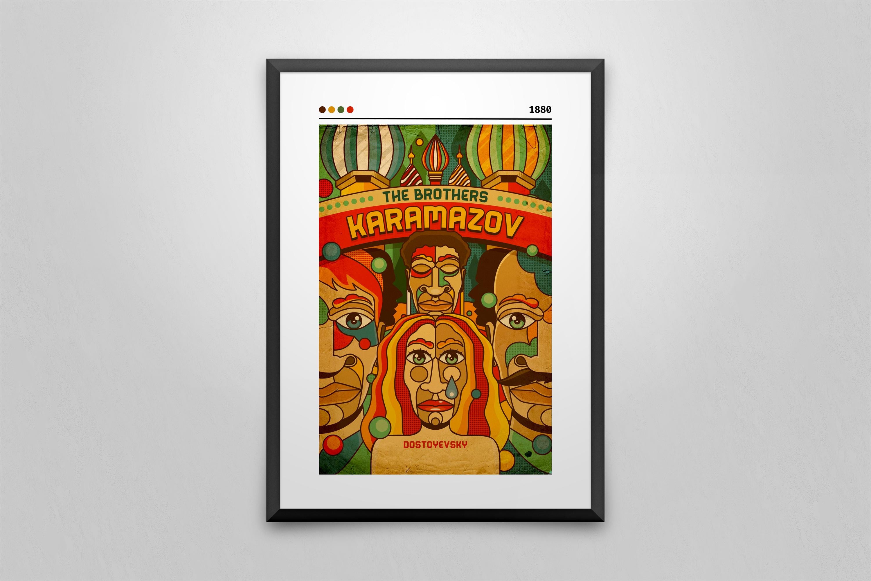 The Brothers Karamazov Book Cover Poster | Fyodor Dostoevsky ...