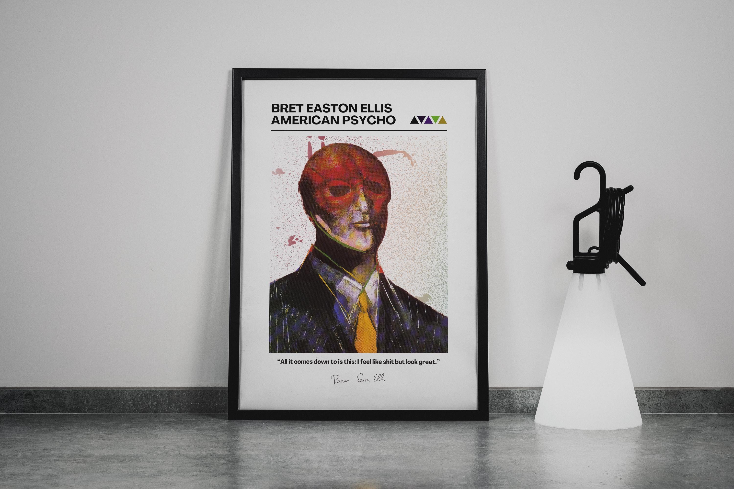 American Psycho Book Cover Poster Bret Easton Ellis Minimalist Book ...