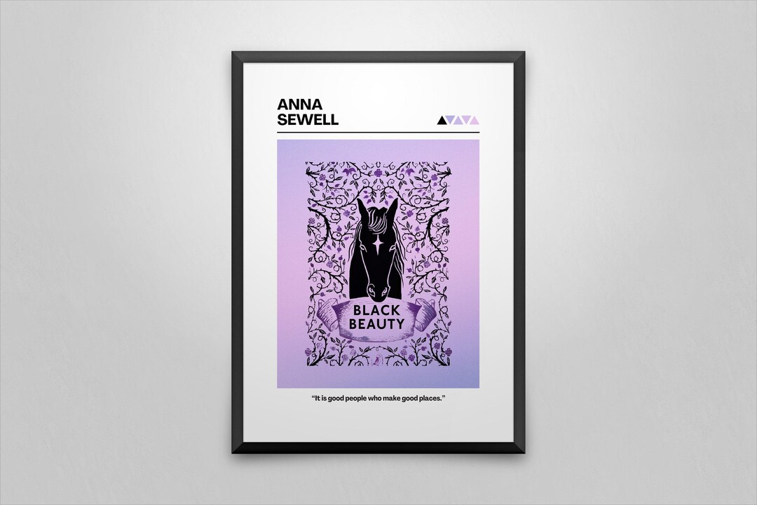 Black Beauty Book Cover Poster | Anna Sewell | Minimalist Book Poster ...
