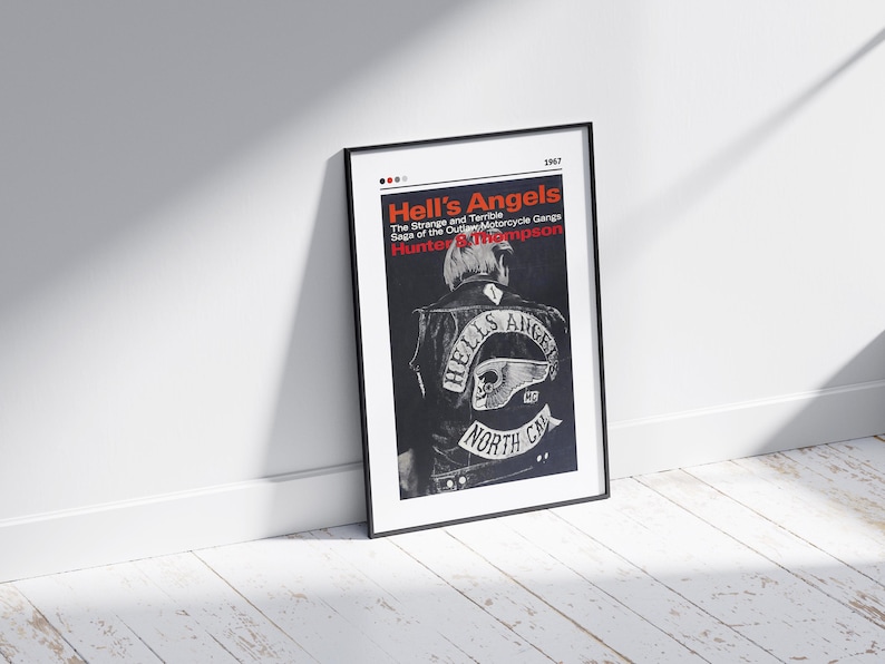 Hell's Angels Book Cover Poster: Hunter S. Thompson Art Print - Etsy