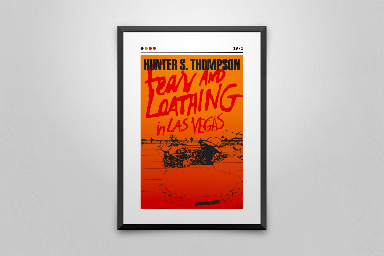 Fear and Loathing in Las Vegas Book Cover Poster | Hunter S. Thompson ...