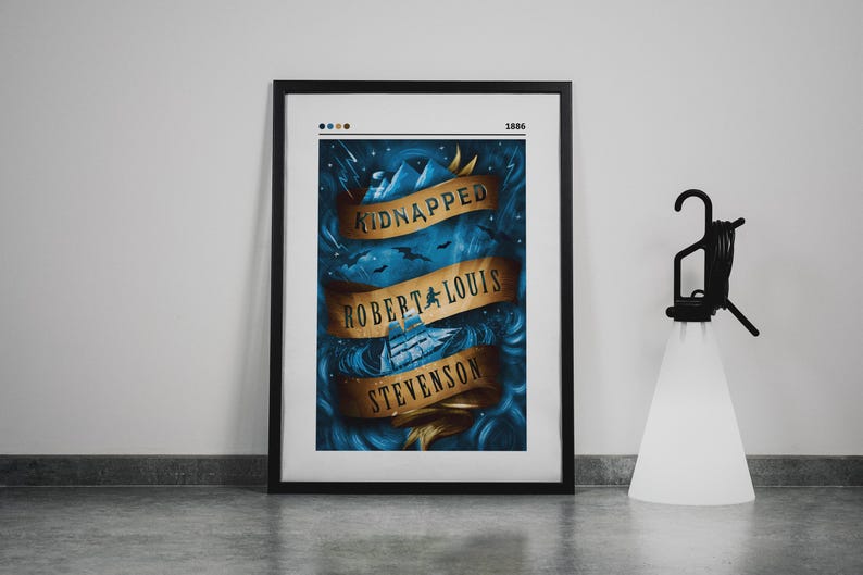 Kidnapped Book Cover Art Print: Robert Louis Stevenson Poster - Etsy