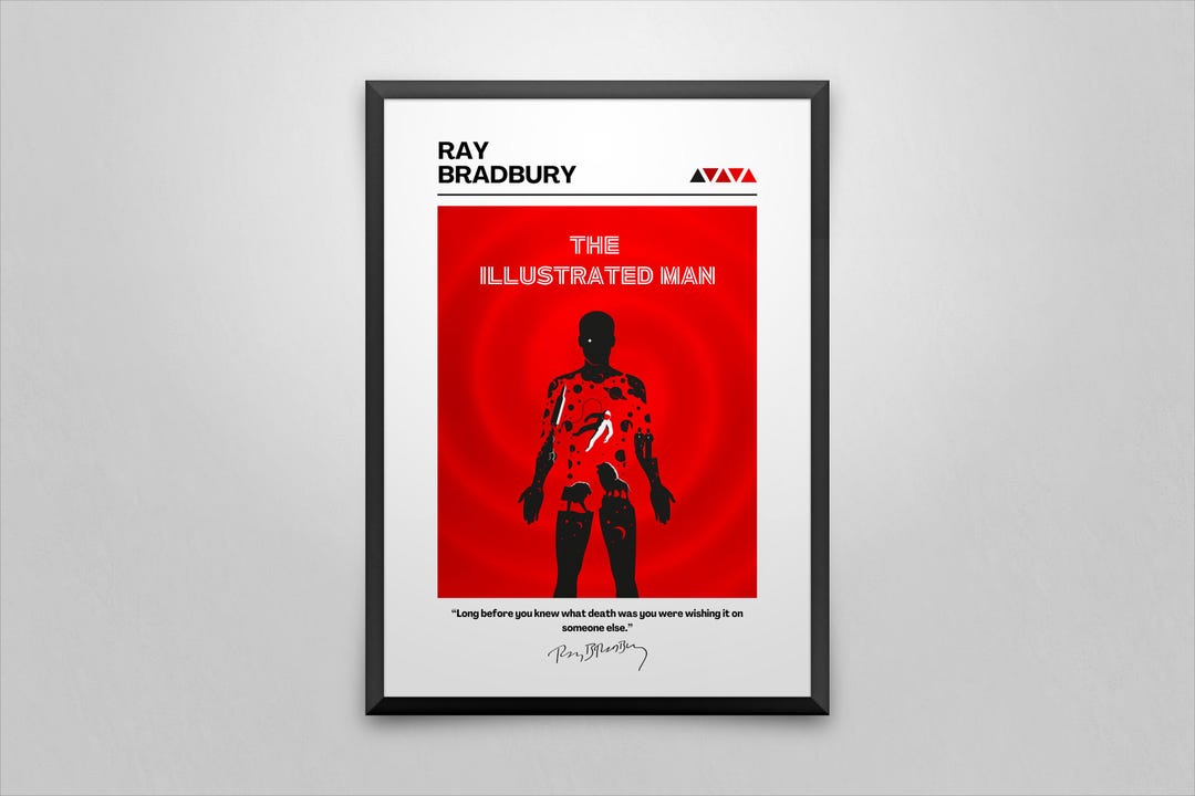 The Illustrated Man Book Cover Poster | Ray Bradbury | Minimalist Book ...
