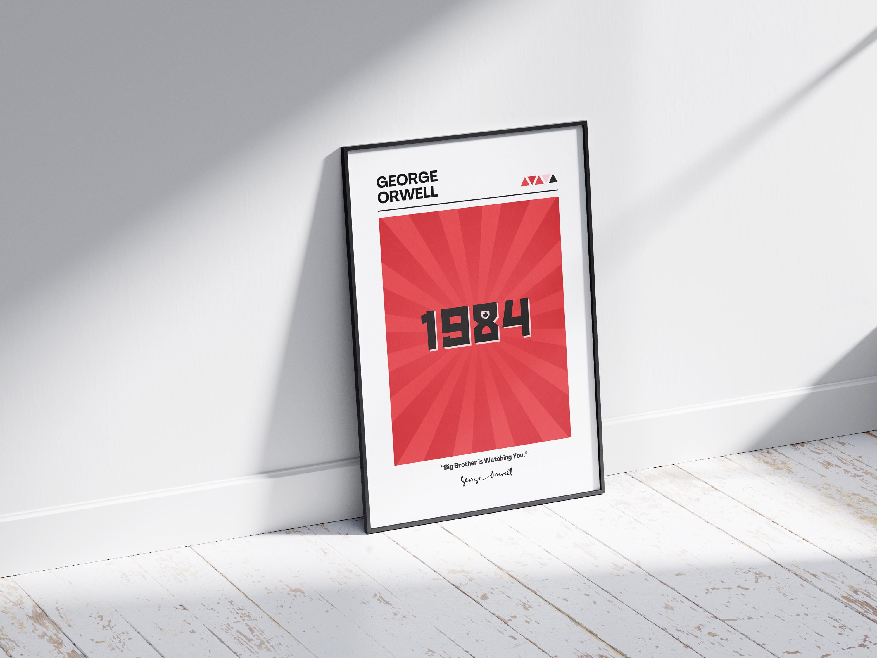 1984 Book Cover Poster | George Orwell | Minimalist Book Poster ...
