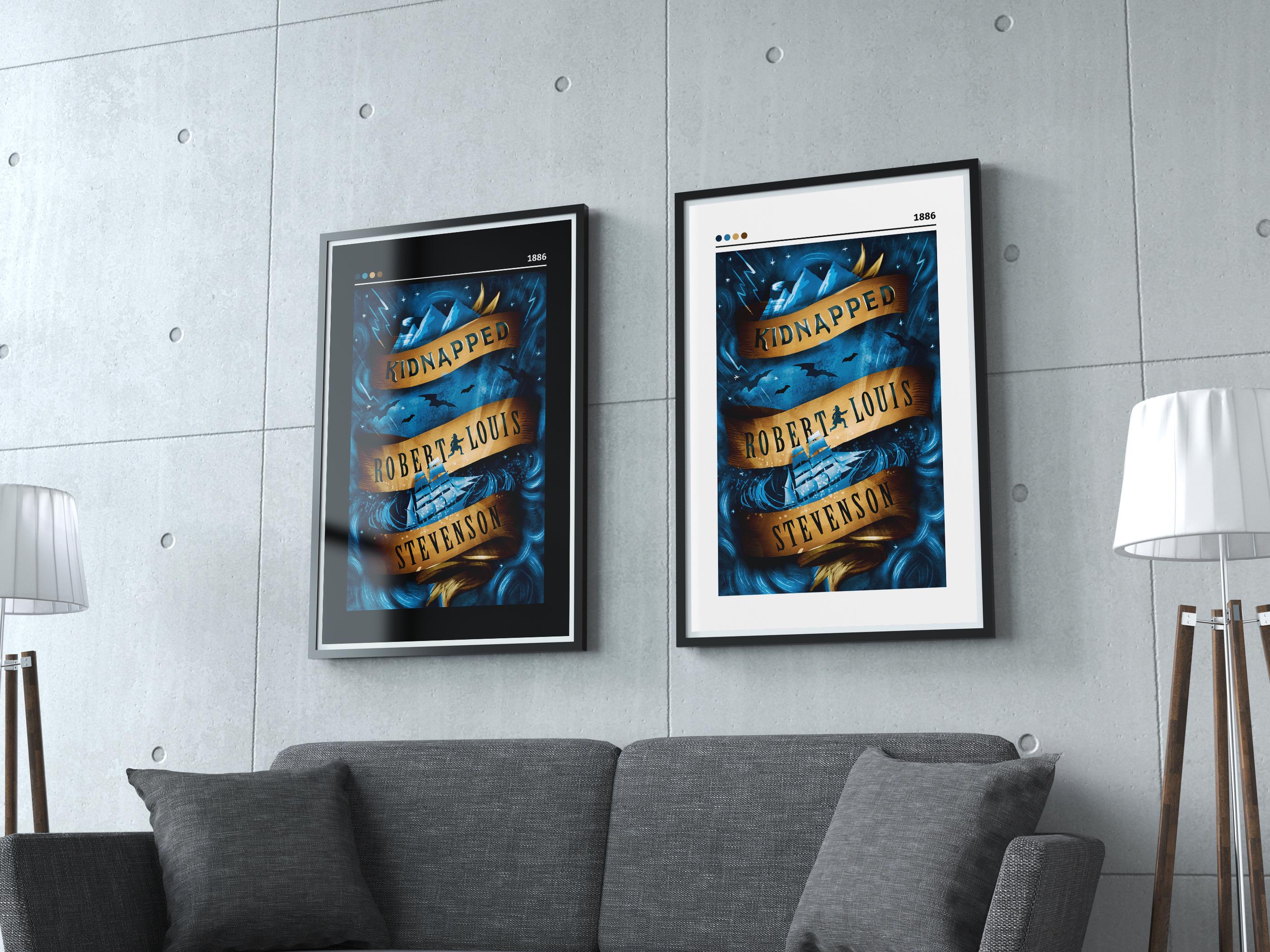 Kidnapped Book Cover Poster | Robert Louis Stevenson | Minimalist Book ...