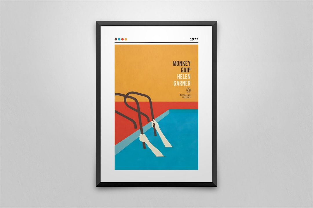 Monkey Grip Book Cover Poster | Helen Garner | Minimalist Book Poster ...
