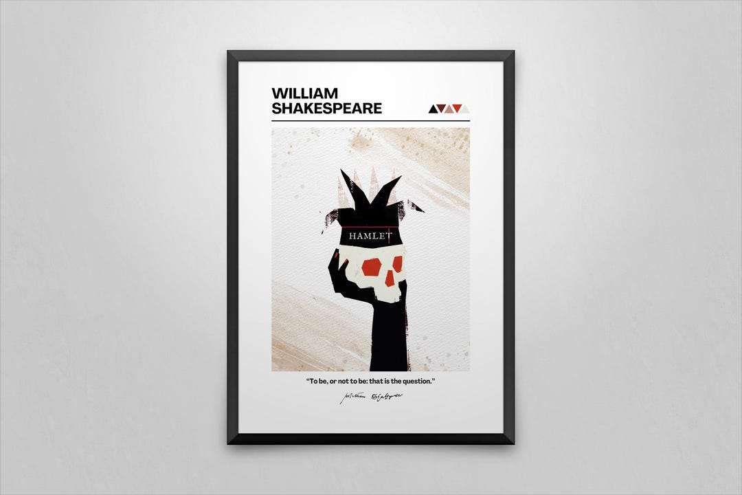 Hamlet Book Cover Poster: William Shakespeare Minimalist Wall Art - Etsy