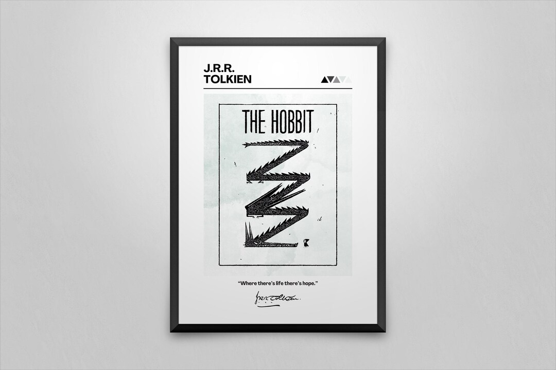 The Hobbit Book Cover Art Print | J.R.R. Tolkien Poster - Etsy