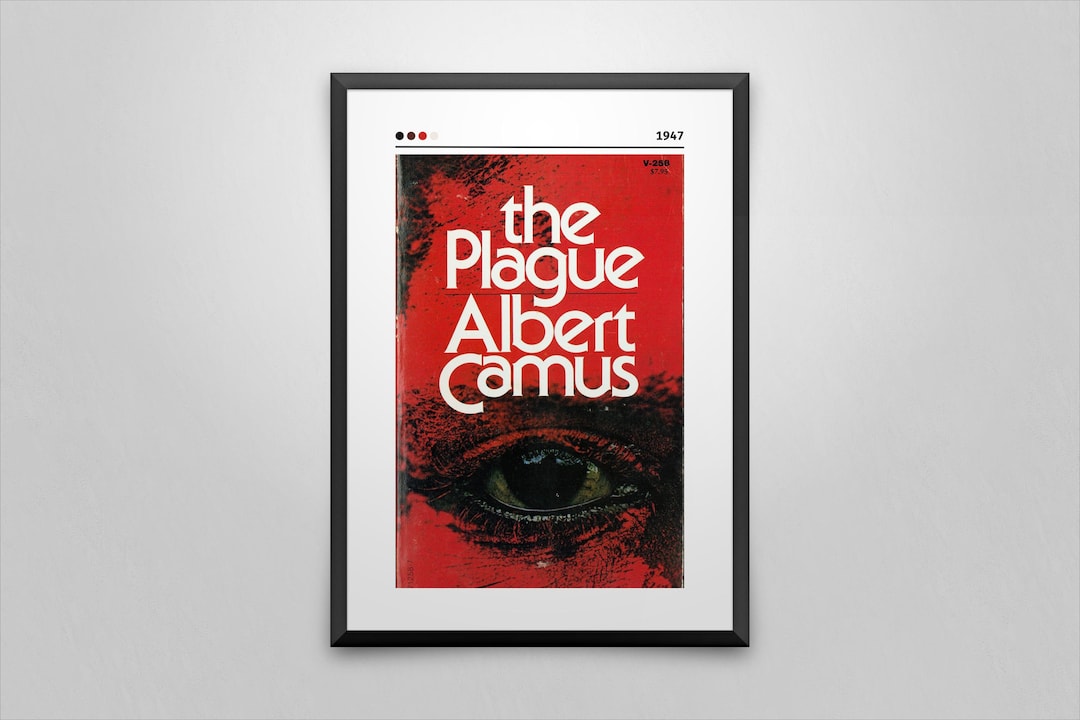 The Plague Book Cover Poster Albert Camus Minimalist Book Poster Custom ...