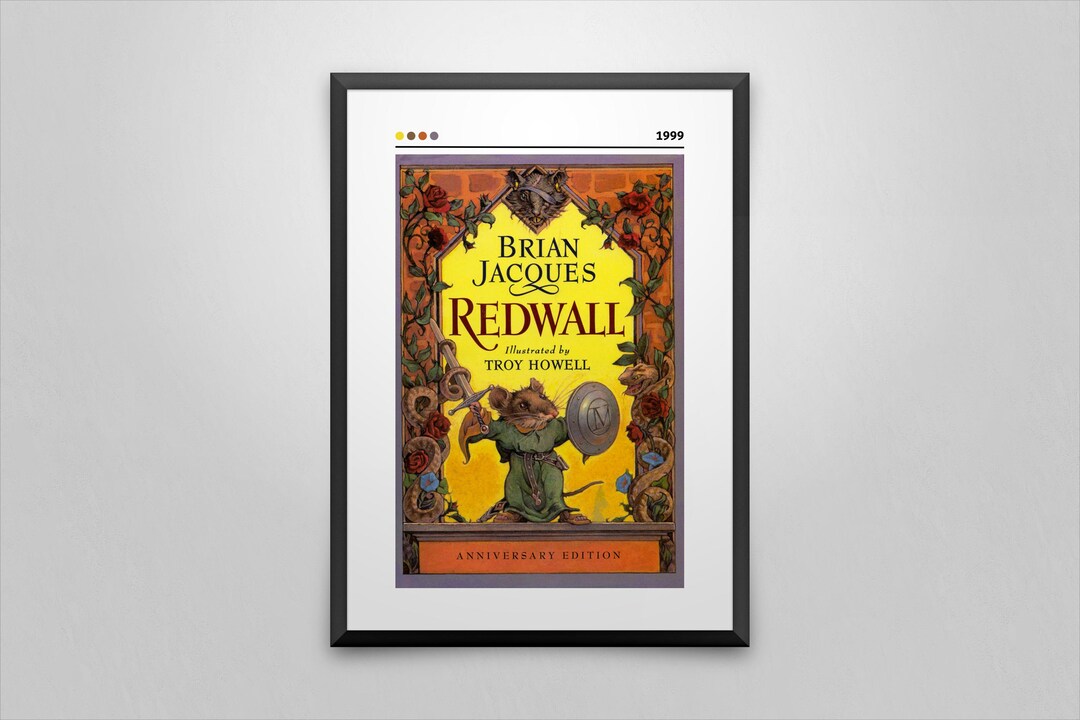 Redwall Book Cover Poster | Brian Jacques | Minimalist Book Poster ...