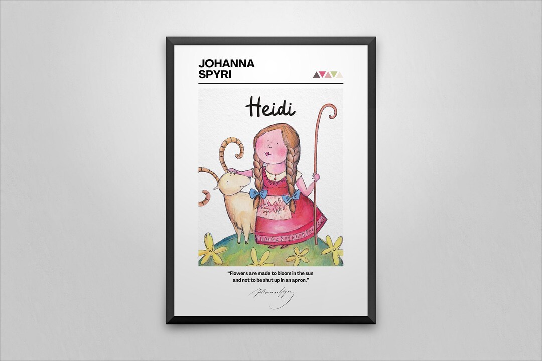 Heidi Book Cover Art Print: Johanna Spyri Poster - Etsy