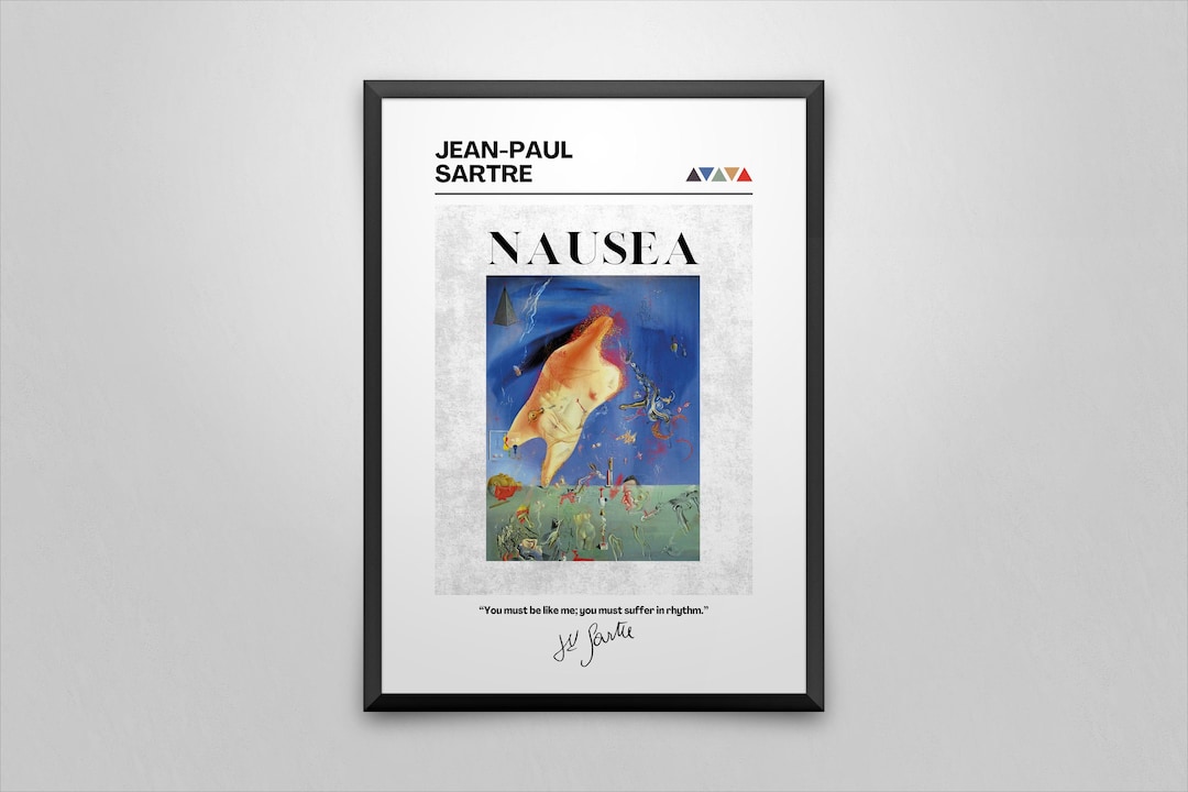 Nausea Book Cover Poster | Jean-paul Sartre | Minimalist Book Poster ...