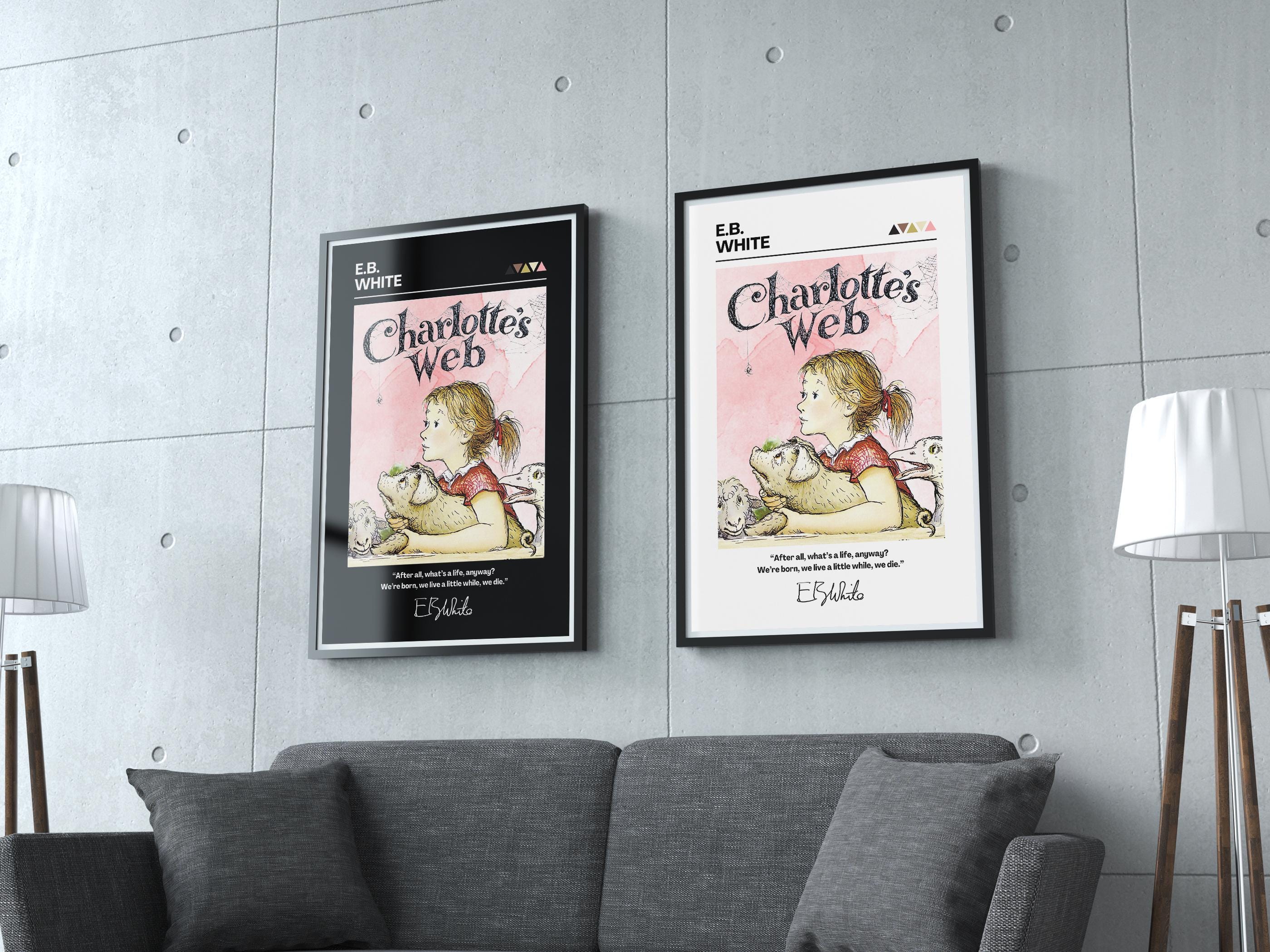 Charlotte's Web Book Cover Poster | E. B. White | Minimalist Book ...