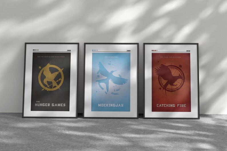 The Hunger Games Book Cover Art Print: Minimalist Wall Decor - Etsy