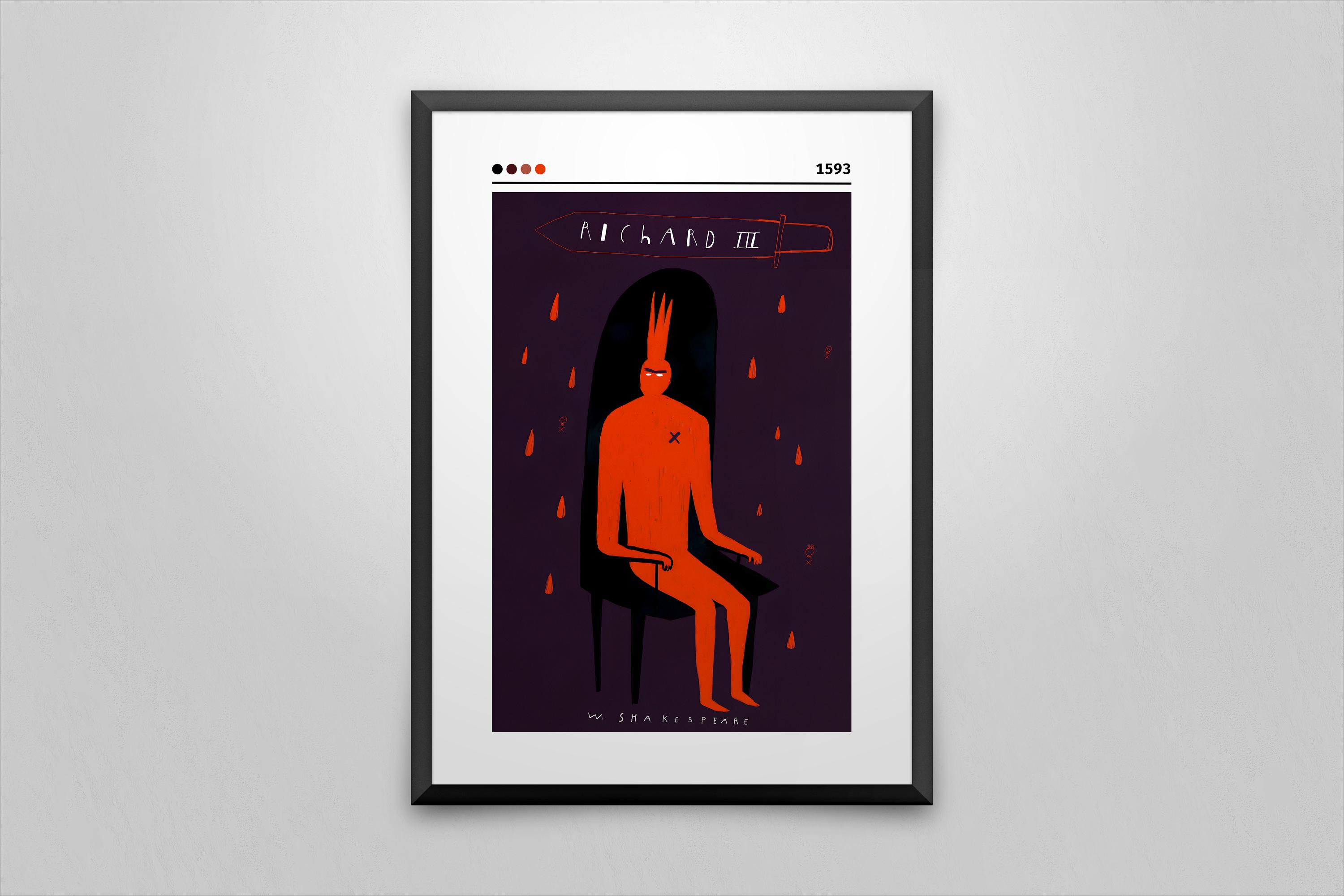 Richard III Book Cover Poster William Shakespeare Minimalist Book ...