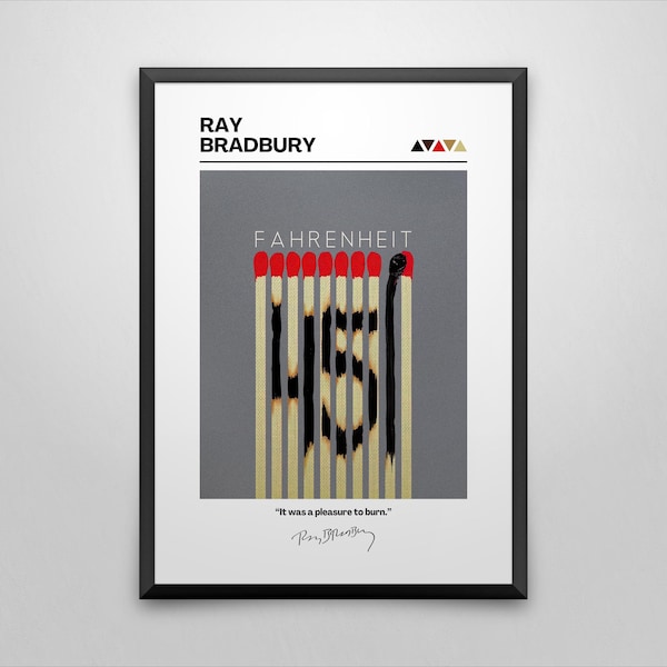 Book Cover Posters Fahrenheit 451 - Etsy