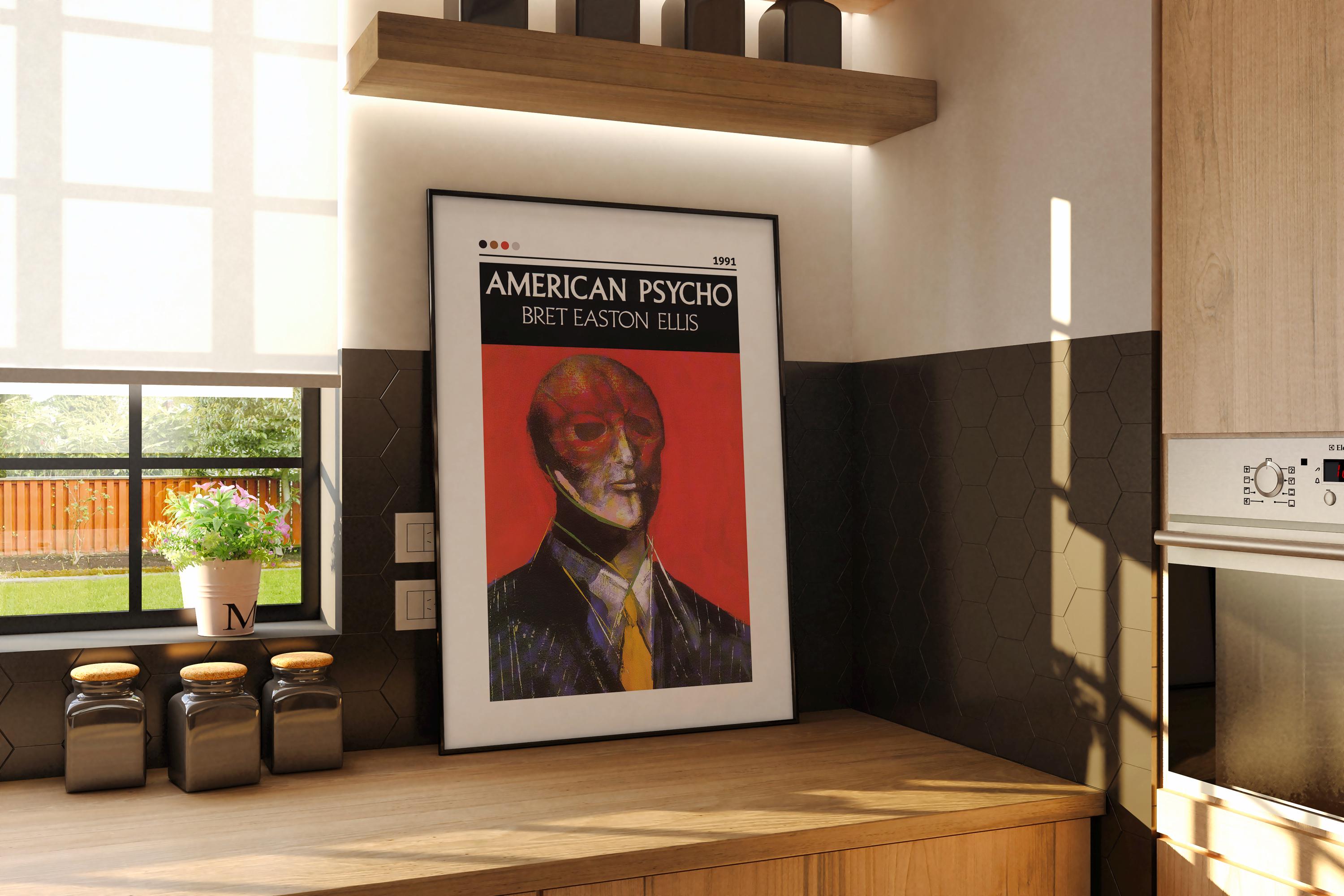 American Psycho Book Cover Poster Bret Easton Ellis Minimalist Book ...