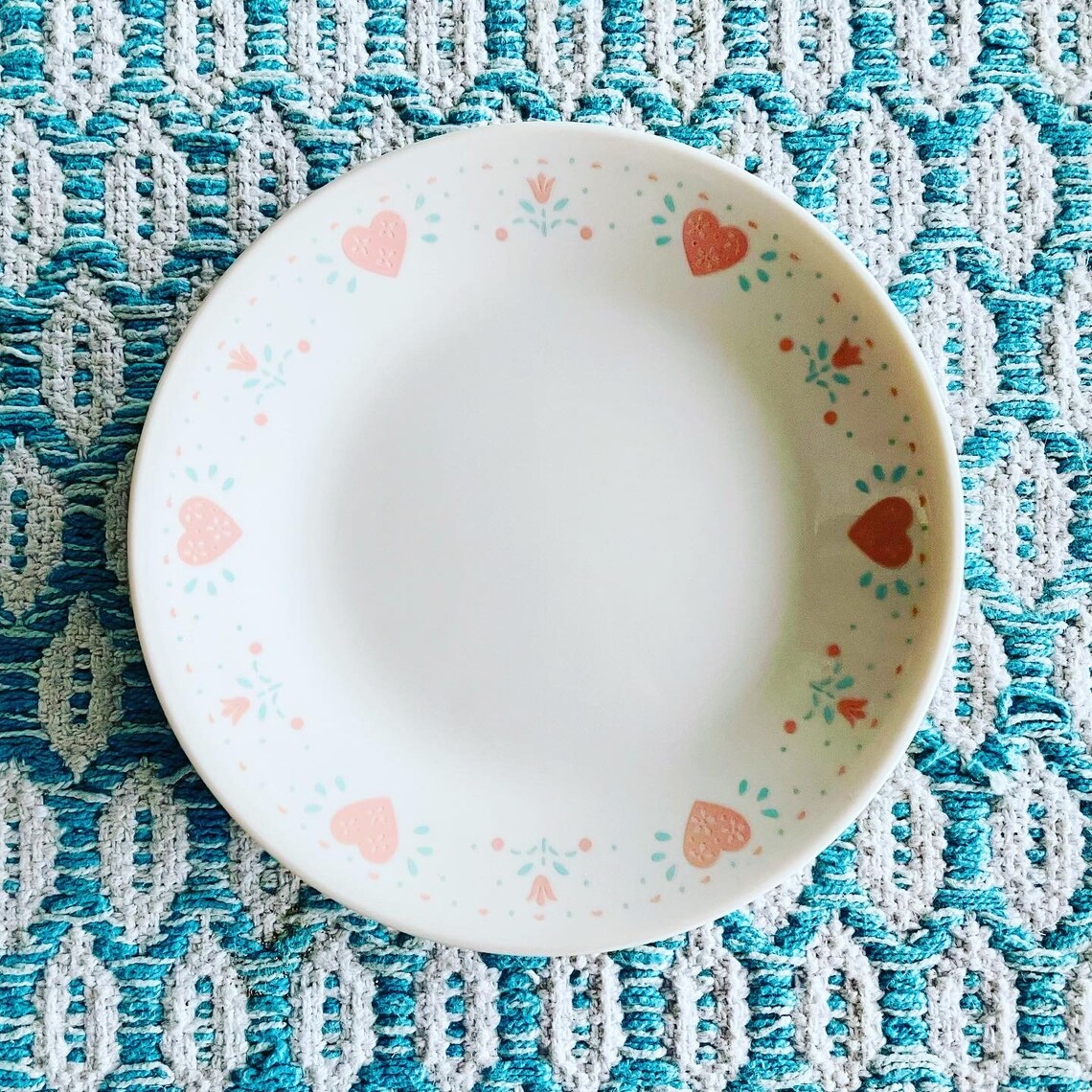 Plates - Vintage Corelle by Corning, Forever Yours Pattern, Set of ...
