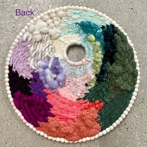 Weaving - "secondaries" Circle/ Round Fiber Art - Etsy
