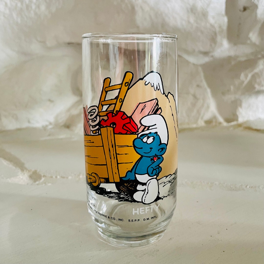 Tumbler - Vintage Hefty Smurf Glass 1982 - Etsy