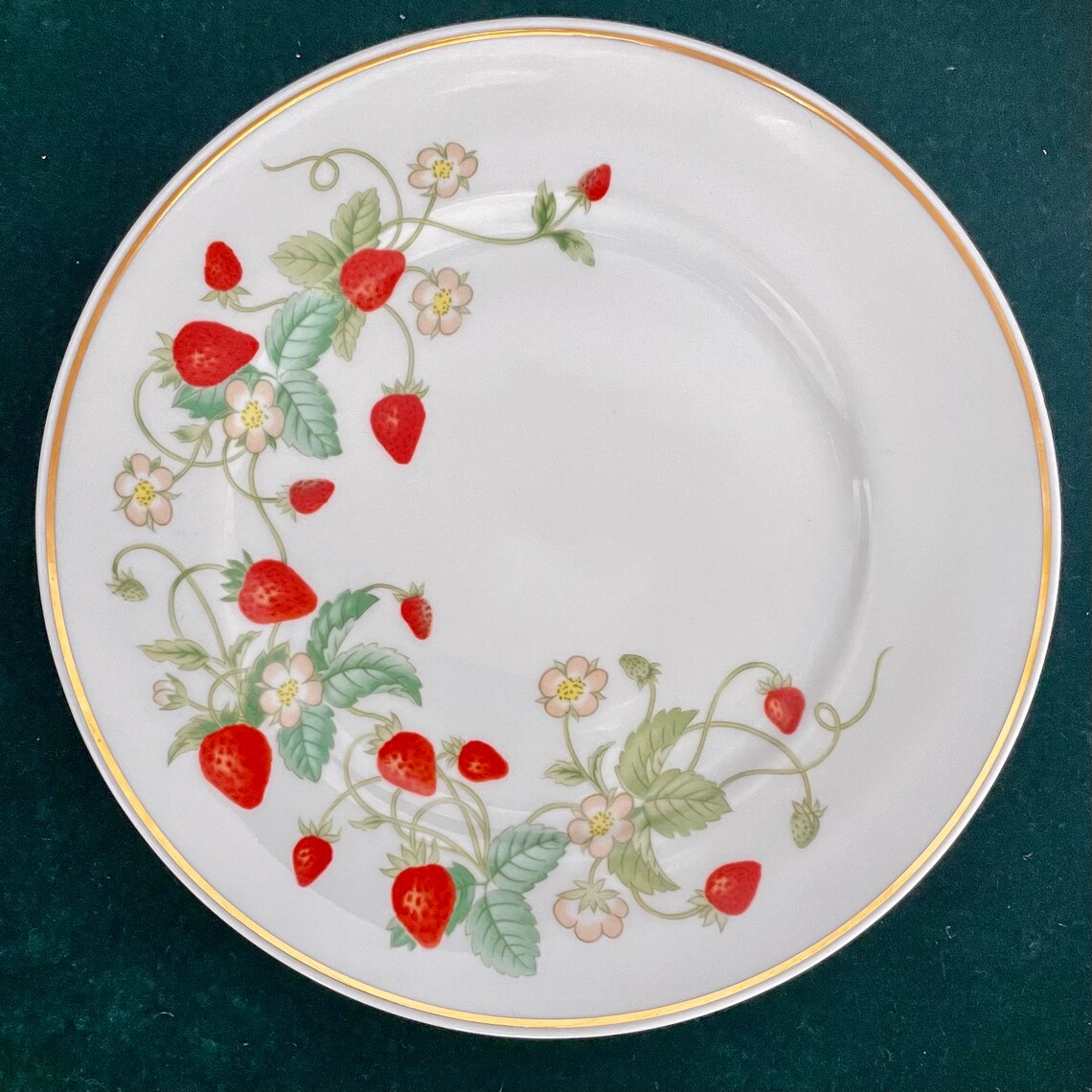 Dishes Vintage Avon Strawberry Plate Saucer and Demi-cup | Etsy