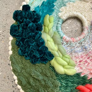 Weaving - "secondaries" Circle/ Round Fiber Art - Etsy