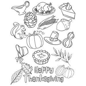 Thanksgiving Coloring Page, Kids Coloring Activity, Kids Thanksgiving ...