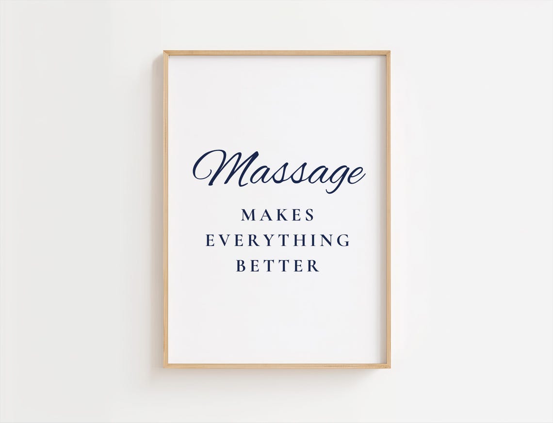 Massage Therapy Wall Art: Spa Decor Printable (digital Download) - Etsy