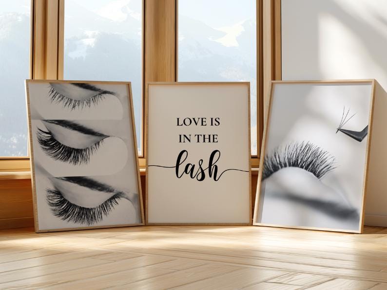 Lash Studio Wall Art: Eyelash Extension Print for Salon Decor (digital ...