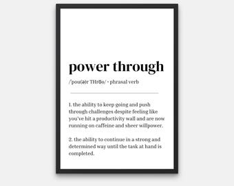 Focus Definition Printable Art, Workplace Poster, Home Office Decor ...