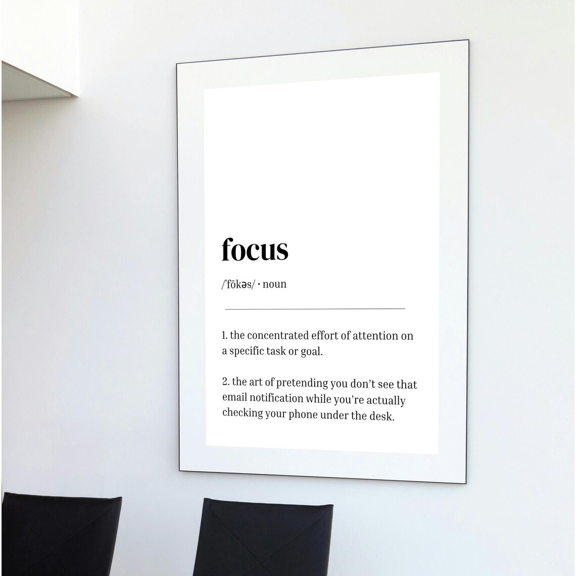Focus Definition Printable Art, Workplace Poster, Home Office Decor ...