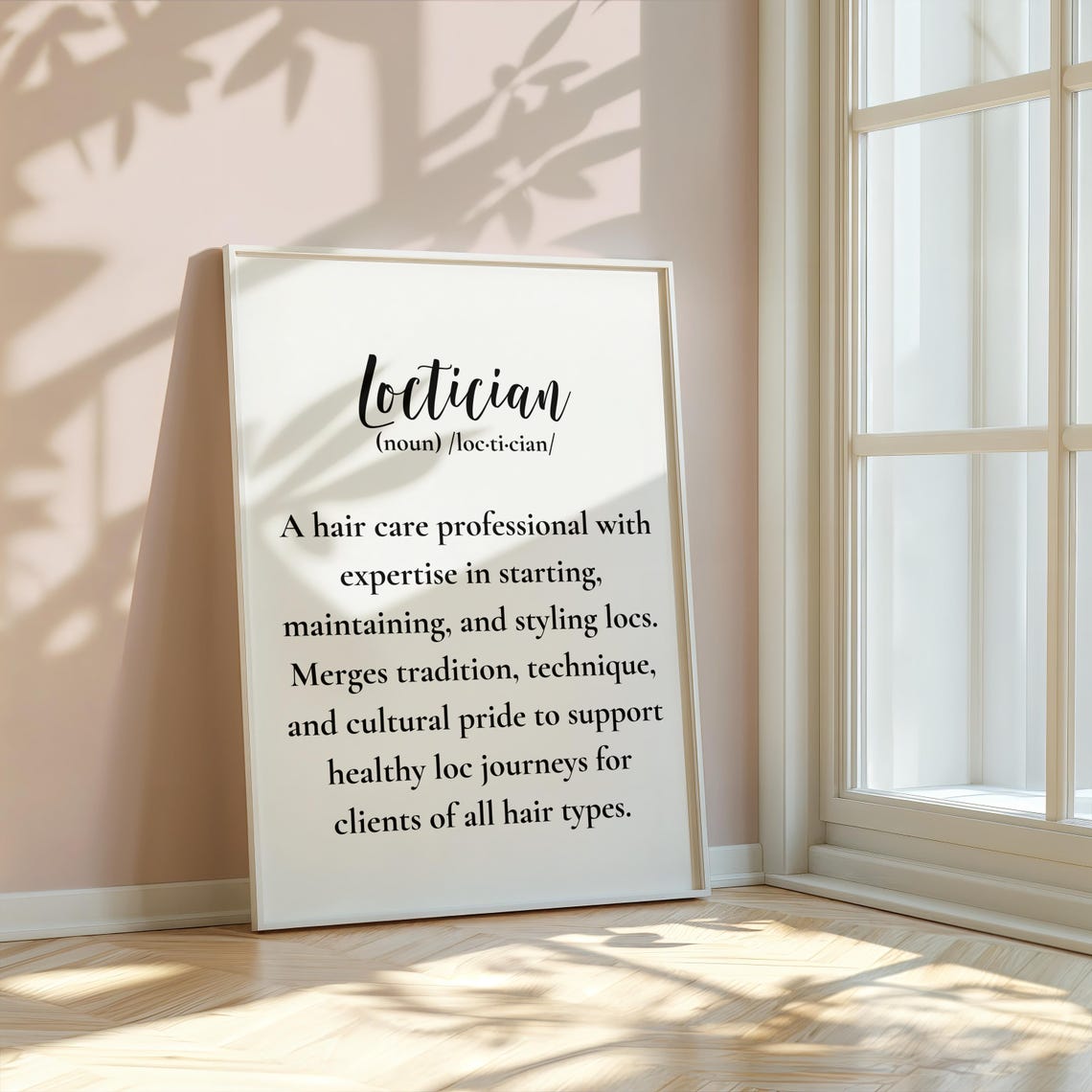 Loctician Definition Print: Hair Salon Wall Art (digital Download) - Etsy