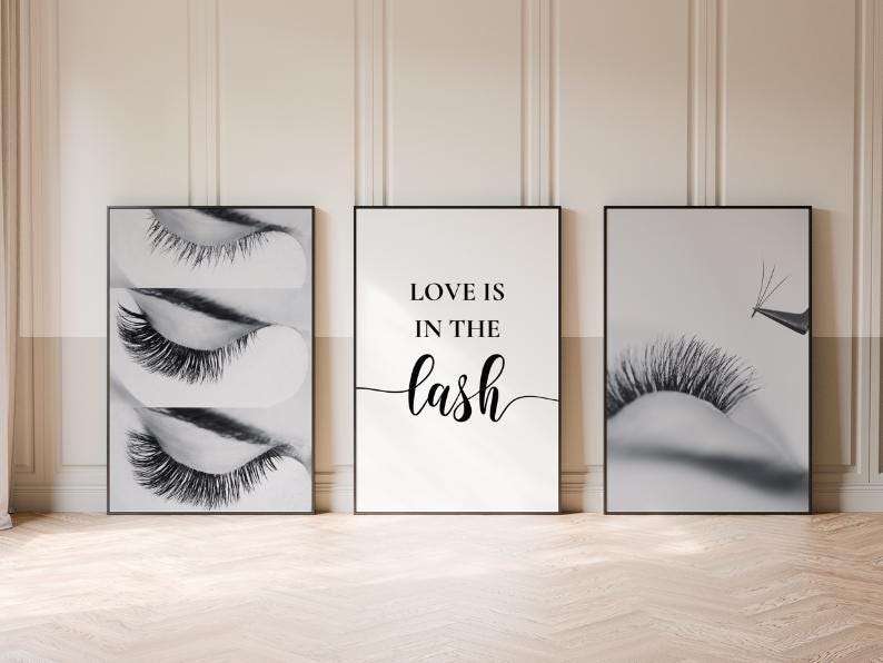 Lash Studio Wall Art: Eyelash Extension Print for Salon Decor (digital ...