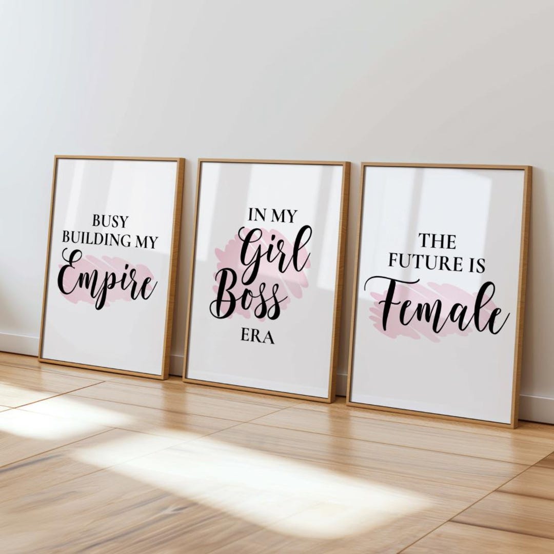 Girl Boss Wall Art Print: Inspirational Office Decor (digital Download ...