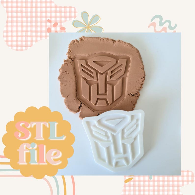 Autobot Transformer - Cookie Stamp and Cutter STL File for 3D Printing ...