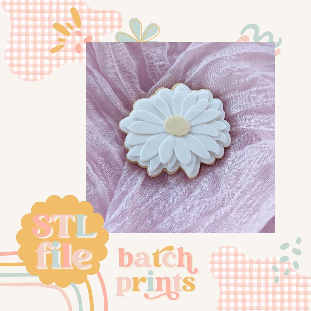 Daisy Flower - Cookie Stamp and Cutter STL File - Etsy