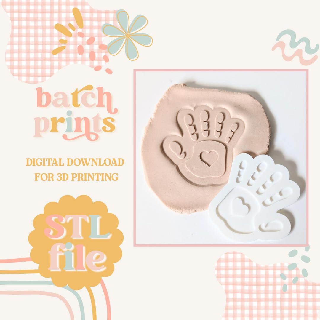 Handprint With Heart - Cookie Stamp & Cutter - Etsy