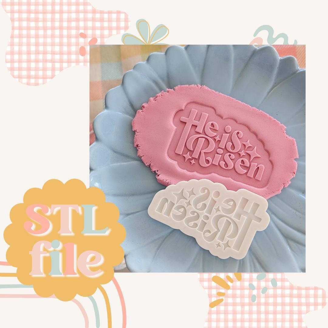 He is Risen - Cookie Stamp and Cutter STL File - Etsy