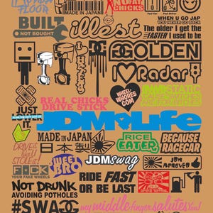 JDM Car Stickers VOLUME 1 - Etsy