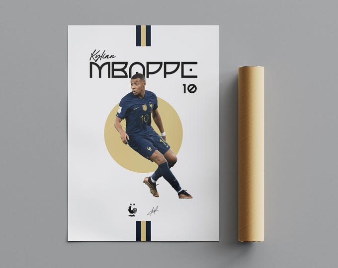 Kylian Mbappe 4K Poster - Etsy Canada