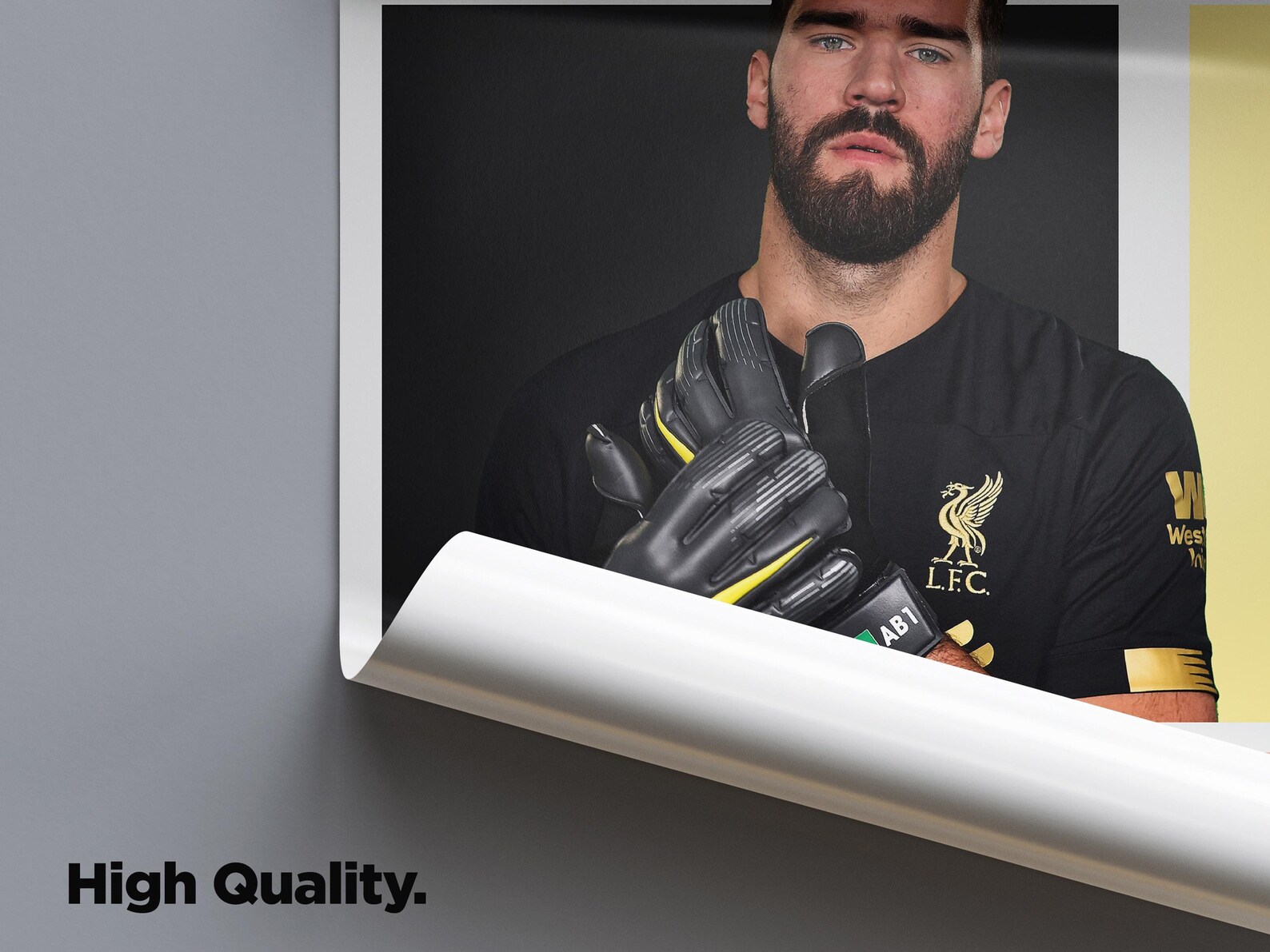 Alisson Becker Poster, Minimalist Poster, Sports Poster, Wall Art, Wall ...
