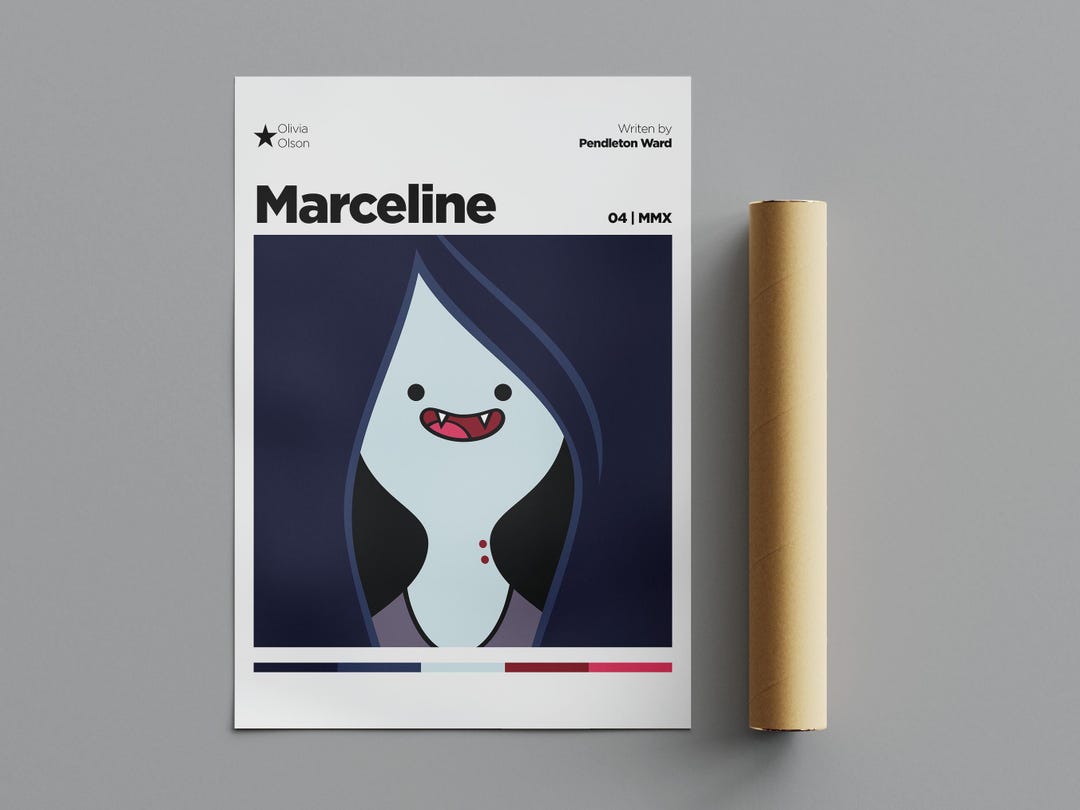 Marceline Poster, Adventure Time Poster, Anime Poster, Wall Art, Wall ...
