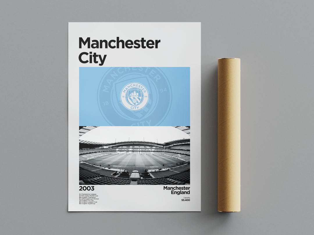 Etihad Stadium Poster, Minimalist Poster, Sports Poster, Wall Art, Wall ...